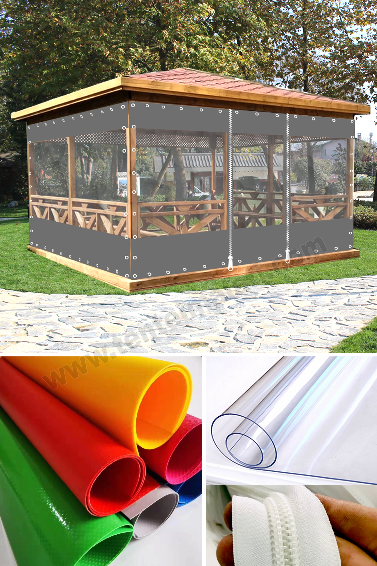 1.2 x 1.6 Metre Fermuarlı Şeffaf Branda – Fermuarlı Şeffaf Kamelya ...